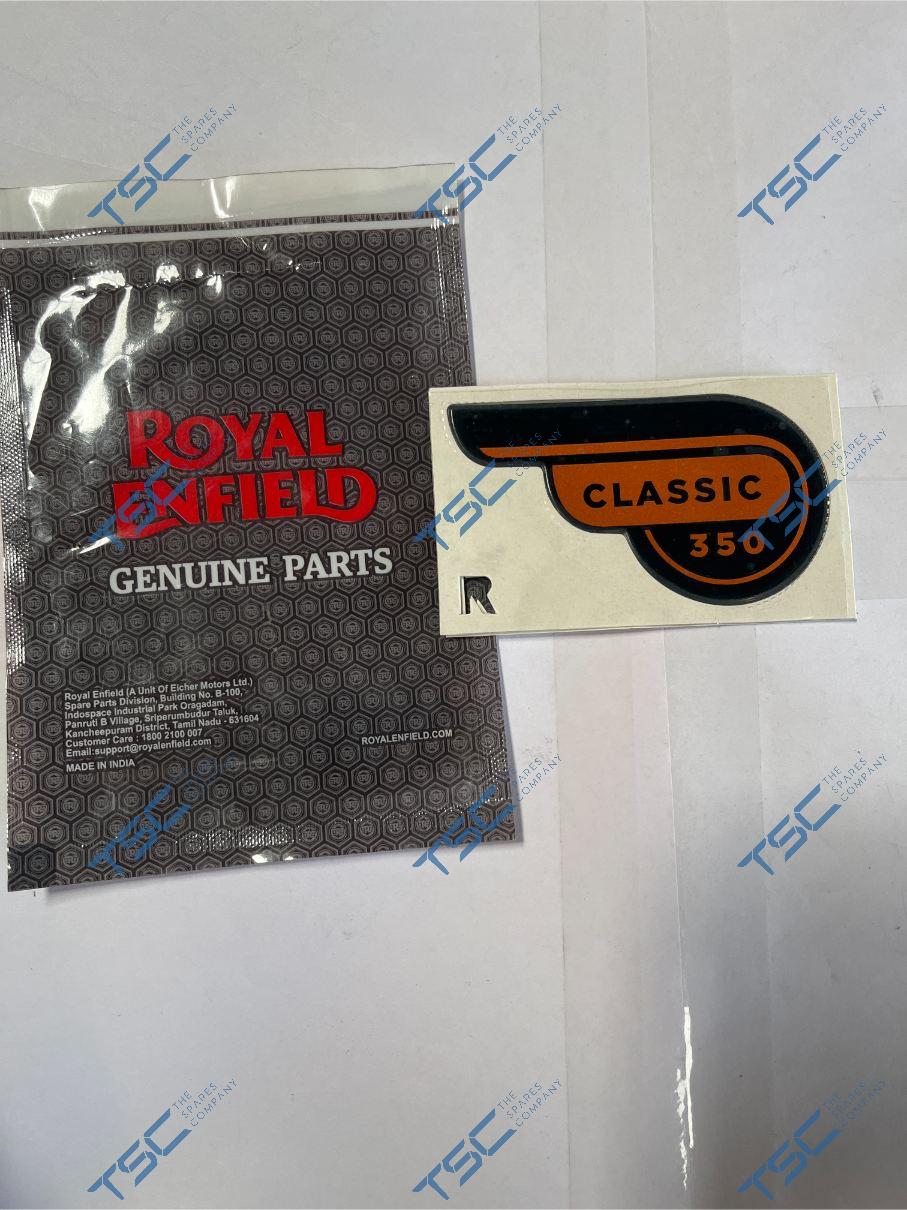 ROYAL ENFIELD GENUINE SIDE BOX STICKER RH - ORANGE EMBER(RLY00139 ...