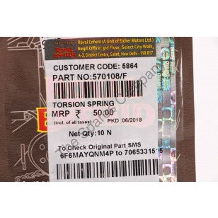 TORSION SPRING (570108-F) – The Spares Company